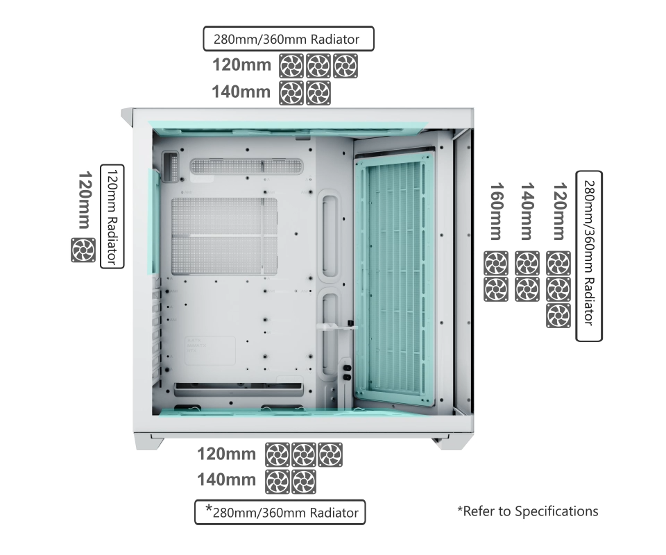 CASE V1-BK-V1 MID TOWER SIN VENTILACIÓN INCLUIDA CON VIDRIO TEMPLADO B